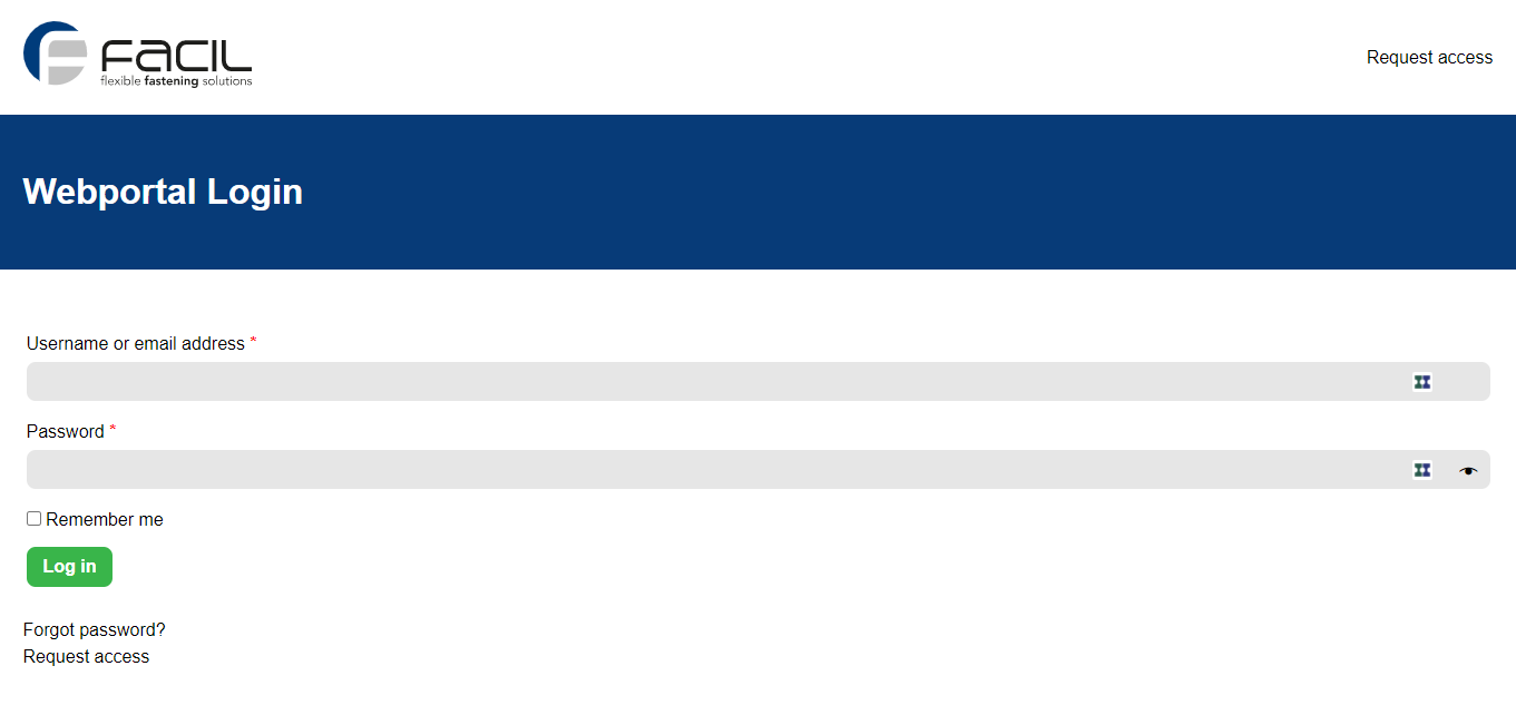 Facil webshop | Webportal manual